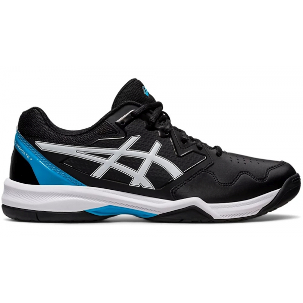 Asics Men's Gel-Dedicate 7 Tennis Shoes (Black/Island Blue)
