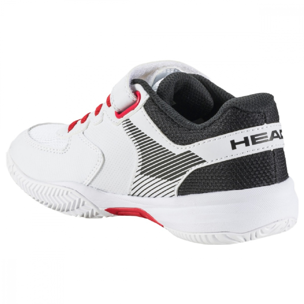 Head Kid's Sprint 3.0 Velcro Padel Shoes (White/Red)