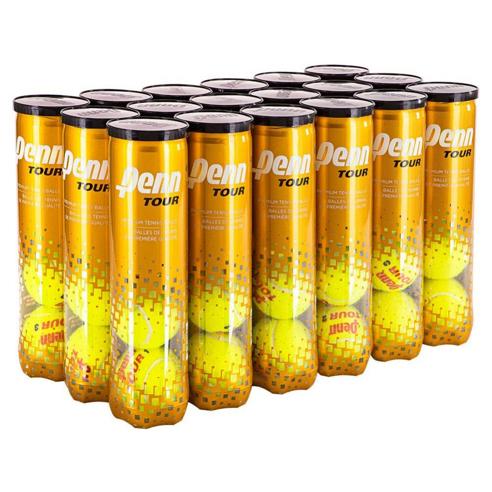 Penn Tour Regular-Duty Felt Tennis Balls (4-Ball Can/Case)