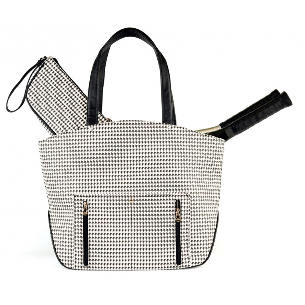 Court Couture Cassanova Tennis Bag (Black Houndstooth)