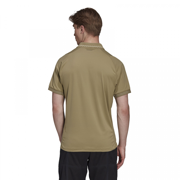 Adidas Men's Freelift Primeblue Tennis Polo (Olive)