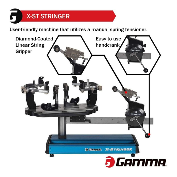 GAMMA X-Stringer ST 6 Point Quick Mount Tabletop Stringing Machine