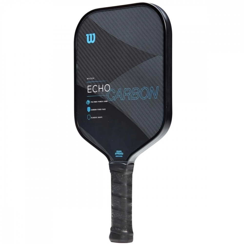 Wilson Echo Carbon Pickleball Paddle (Black/Blue)