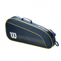 Wilson Junior 3 Pack Tennis Bag (Navy/White/Lime Green)