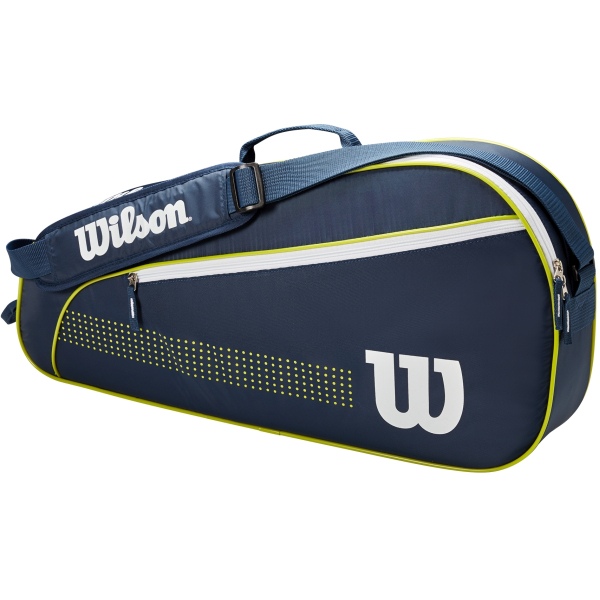 Wilson Junior 3 Pack Tennis Bag (Navy/White/Lime Green)