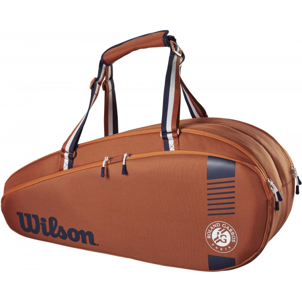 Wilson Roland Garros Team 6 Pack Tennis Bag (White/Clay/Navy)