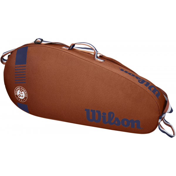 Wilson Roland Garros Team 3 Pack Tennis Bag (White/Clay/Navy)