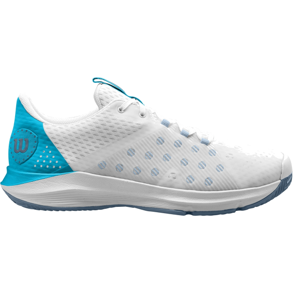 Wilson Men's Hurakn Padel Shoes (White/Blue Atoll/China Blue)