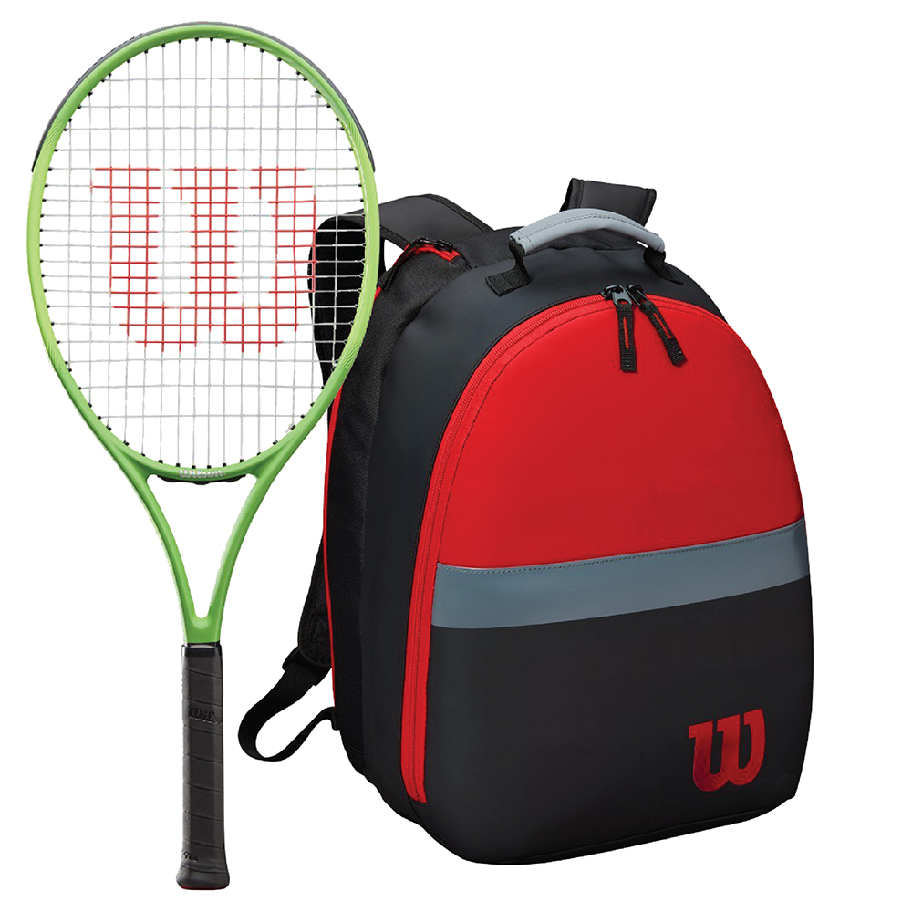 Wilson Blade Feel Tennis Racquet Bundled with Red and Black Wilson ...