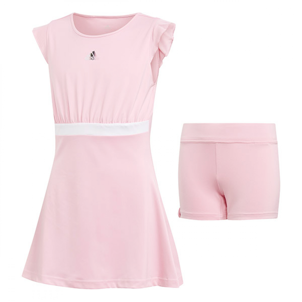 Adidas Girls' Ribbon Tennis Dress (True Pink)