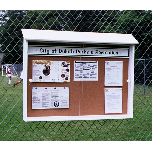 Har-Tru Outpost Message Center with Acrylic Doors, Model 150 (Black ...