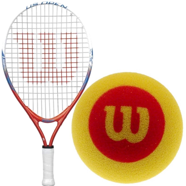 Wilson US Open Junior Tennis Racquet bundled with Red Foam Tennis Balls