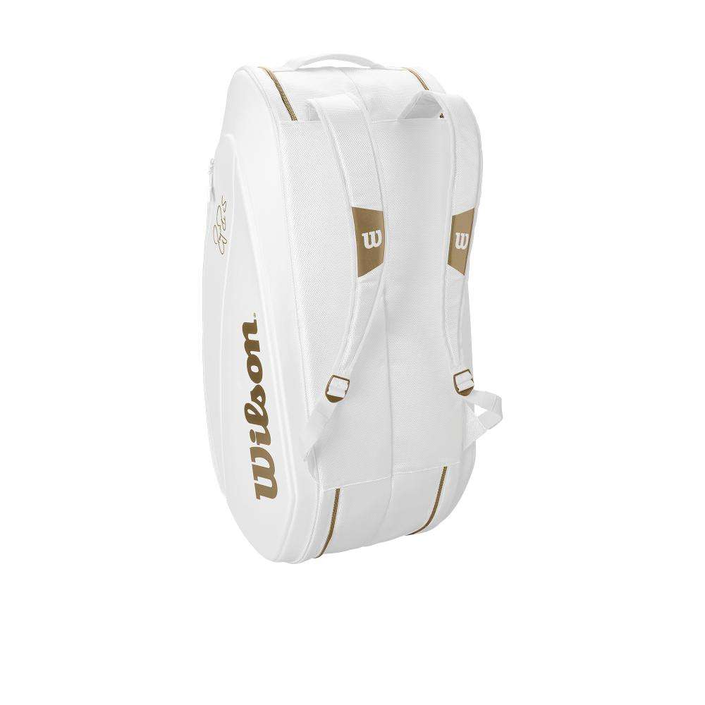 Wilson Federer DNA 12 Pack Tennis Bag (White/Gold)