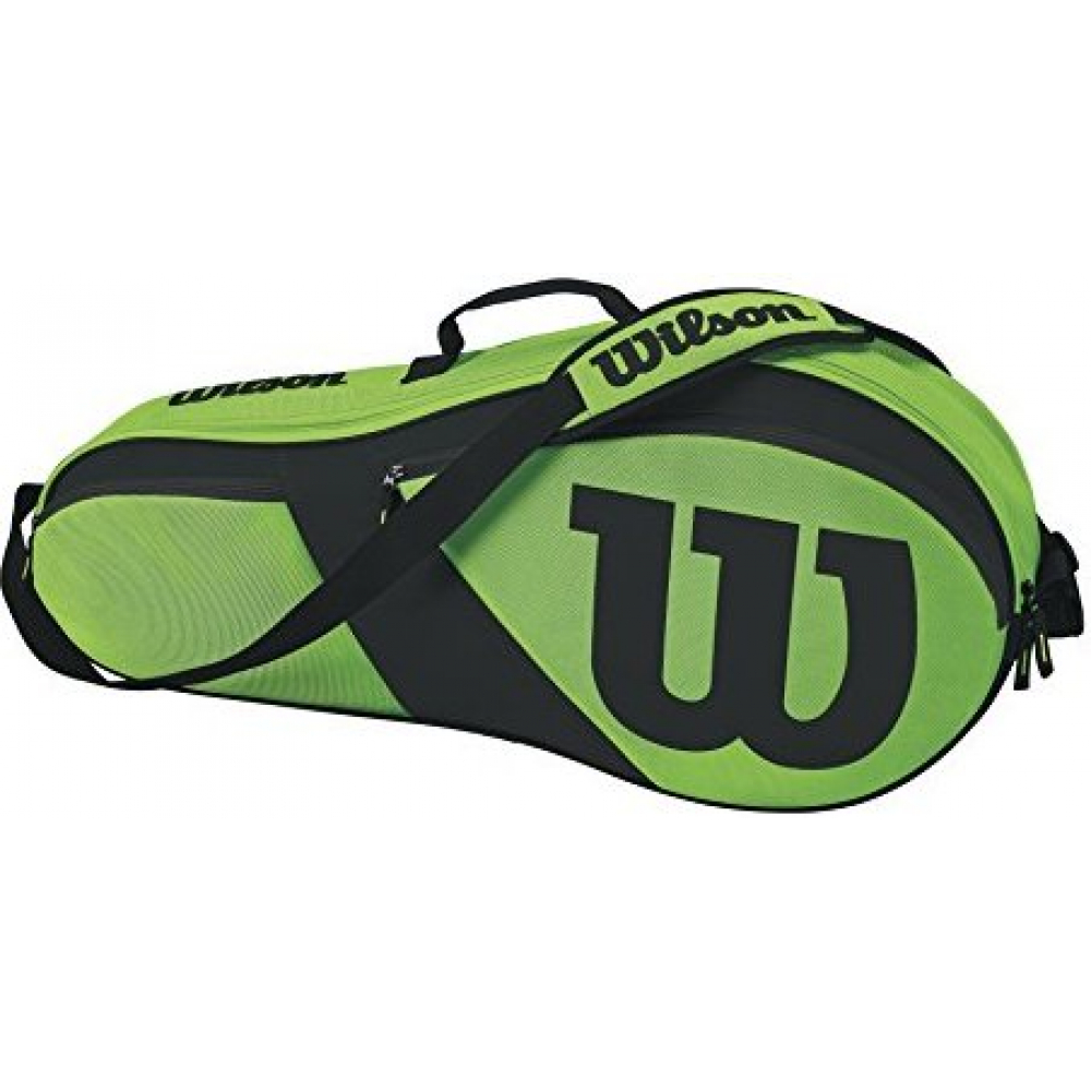 Wilson Match III 3 Pack Tennis Bag (Green/Black)