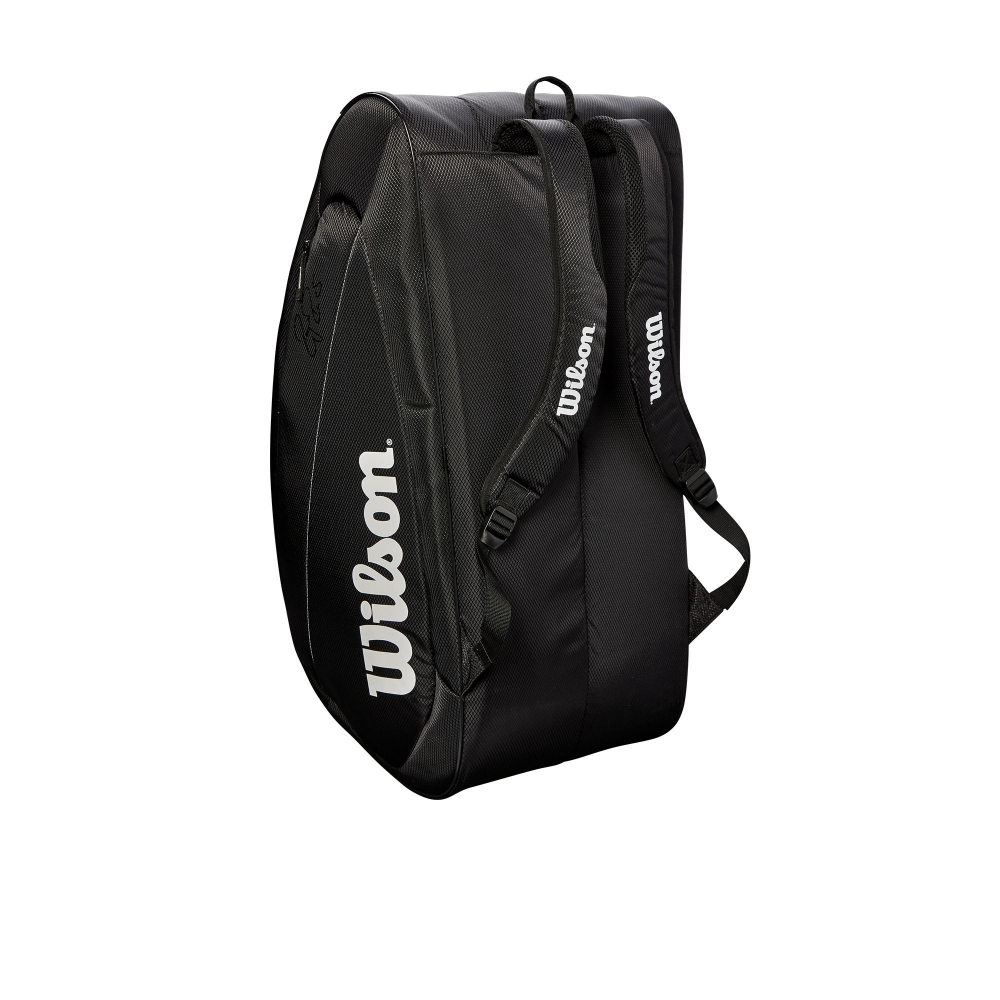 Wilson Federer Team 12 Pack Tennis Bag (Black/White)