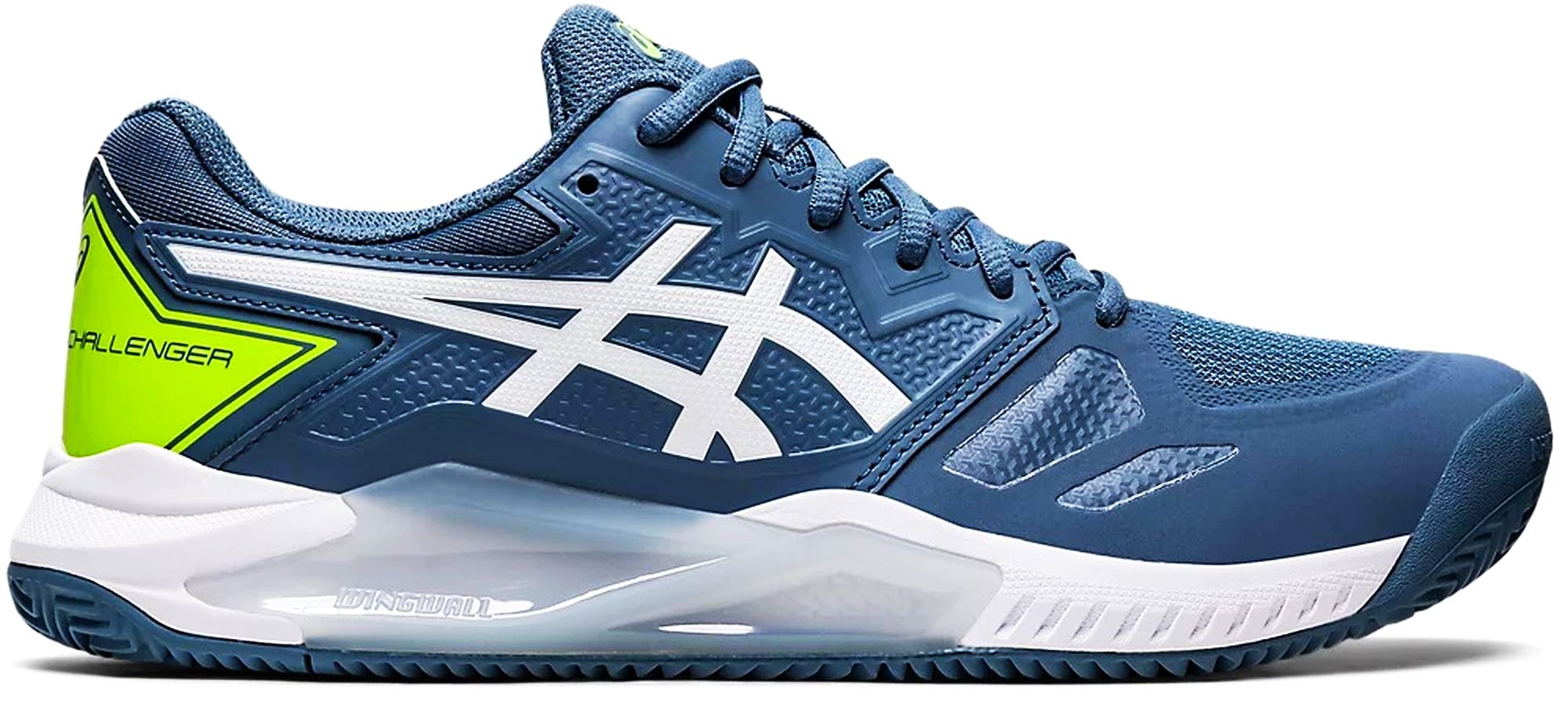 Asics Men's Gel Challenger 13 Clay Court Tennis Shoes (Steel Blue/White)