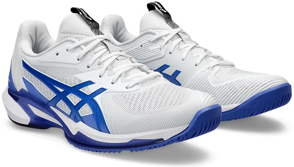 Asics Men's Solution Speed FF 3 Tennis Shoes (White/Tuna Blue)