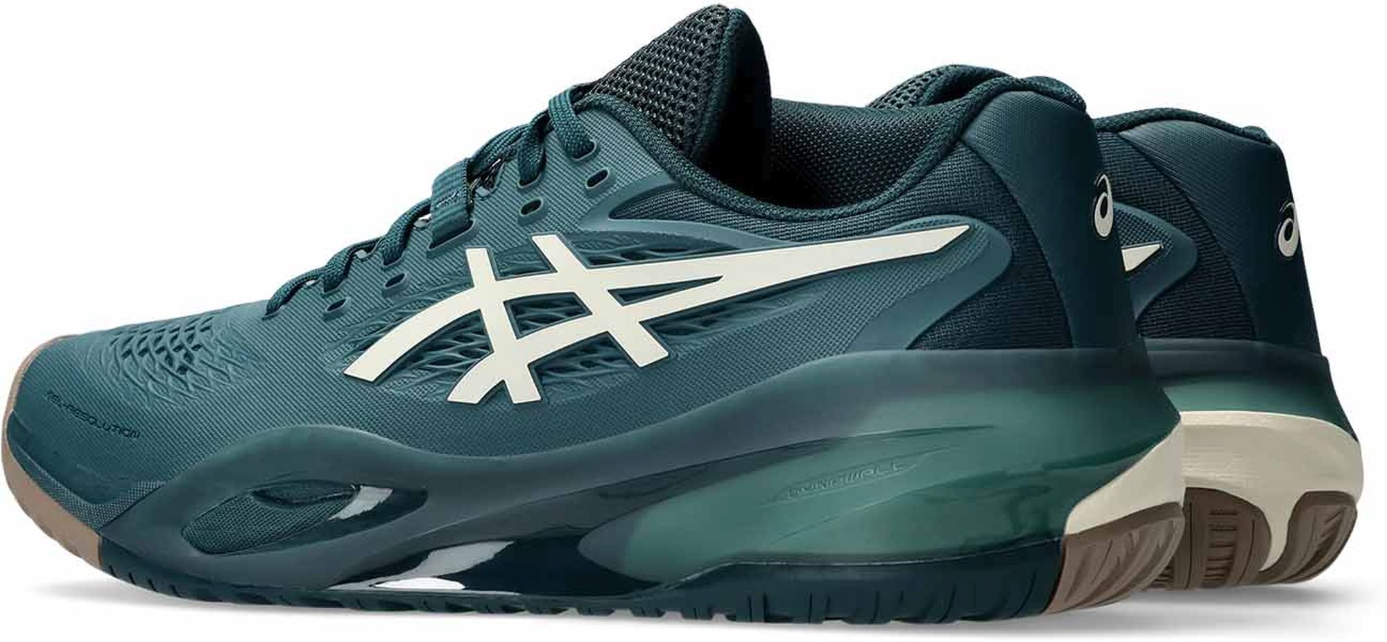Asics Men's Gel-Resolution X Wide Tennis Shoes (Saxon Green/Birch)