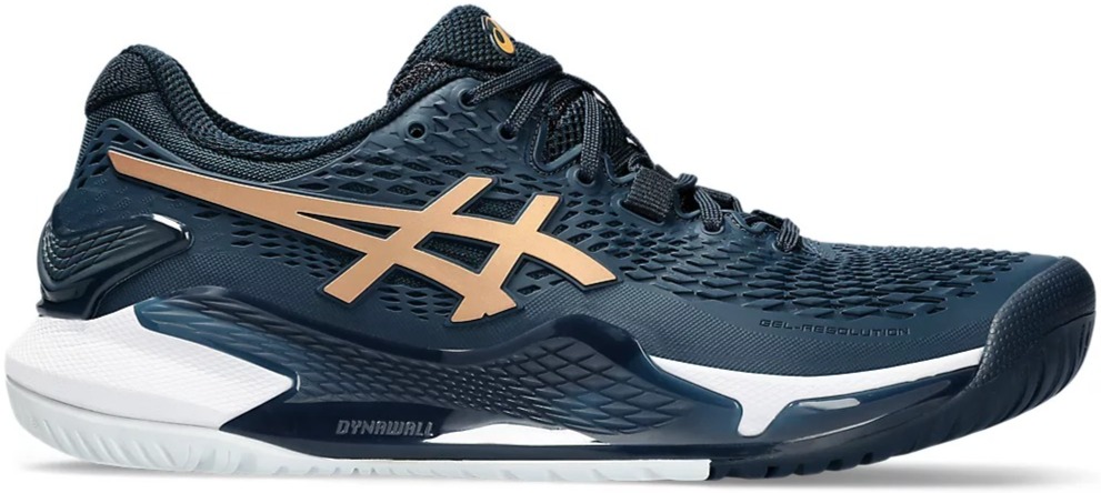 Asics Women's Gel-Resolution 9 Tennis Shoes (French Blue Pure Gold)