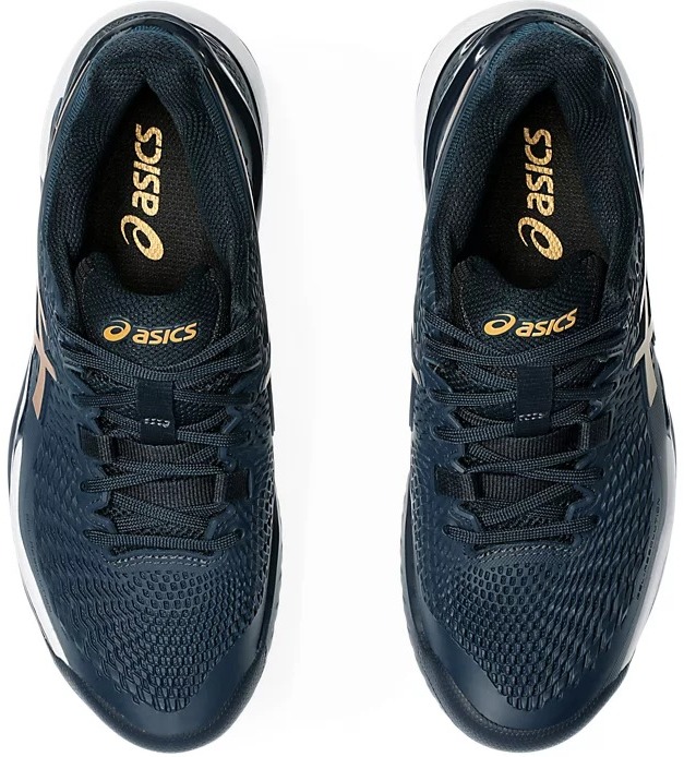 Asics Women's Gel-Resolution 9 Tennis Shoes (French Blue Pure Gold)