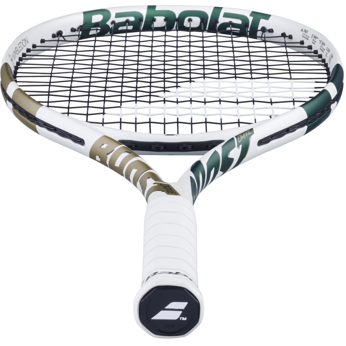 Babolat Boost Drive Wimbledon Strung Tennis Racquet (White/Champagne Green)