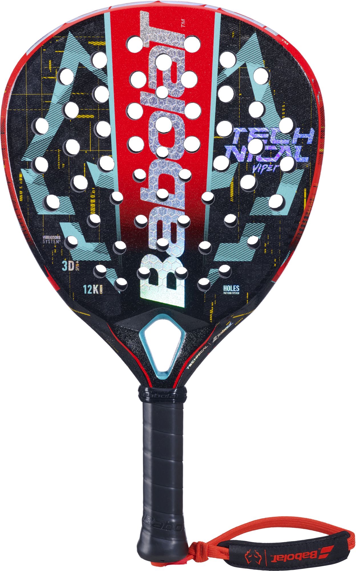 Babolat Technical Viper Juan Lebrón Padel Racket (Red/Black/Blue)