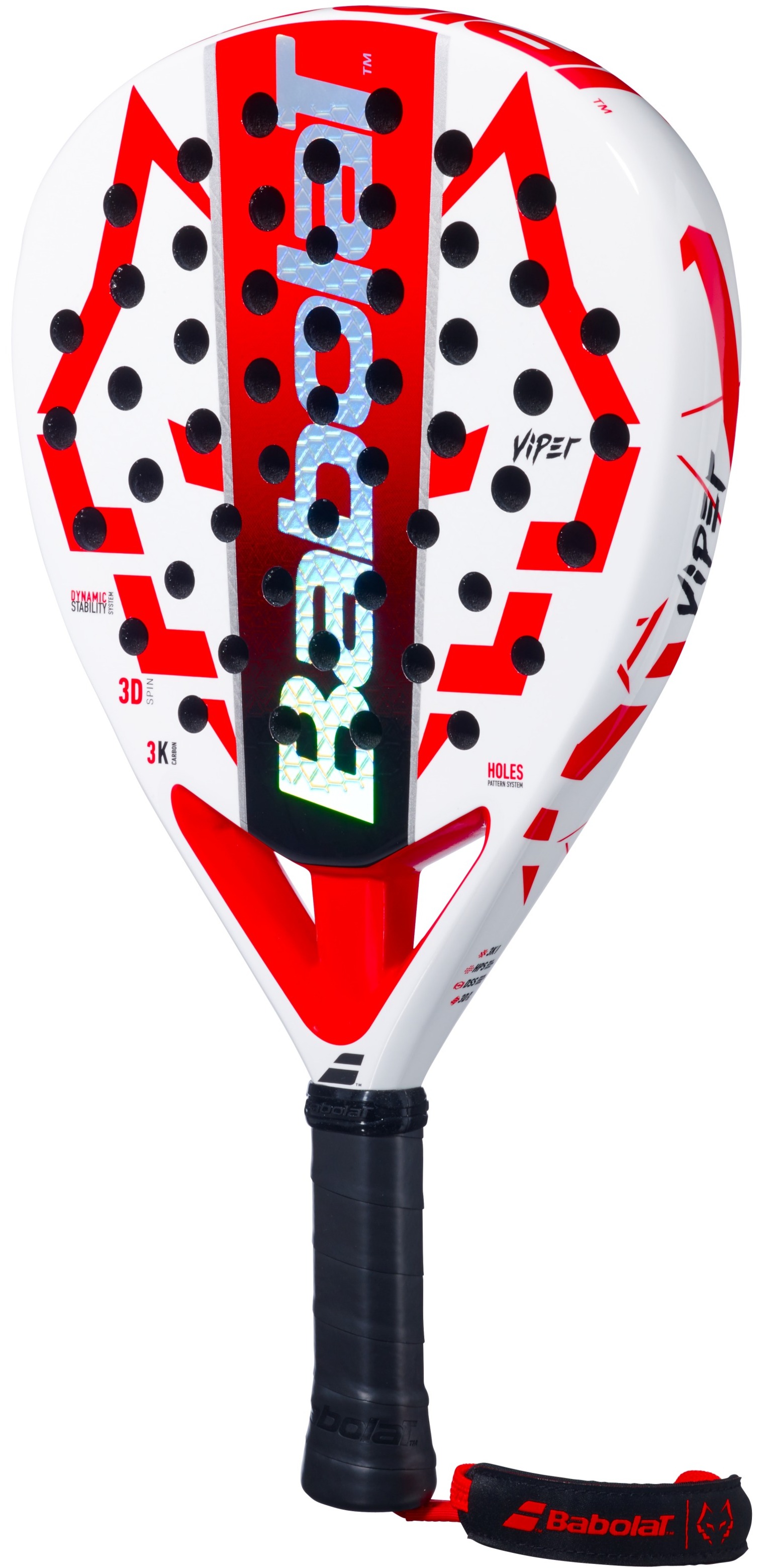 Babolat Technical Viper Juan Lebron Padel Racket (White/Red)