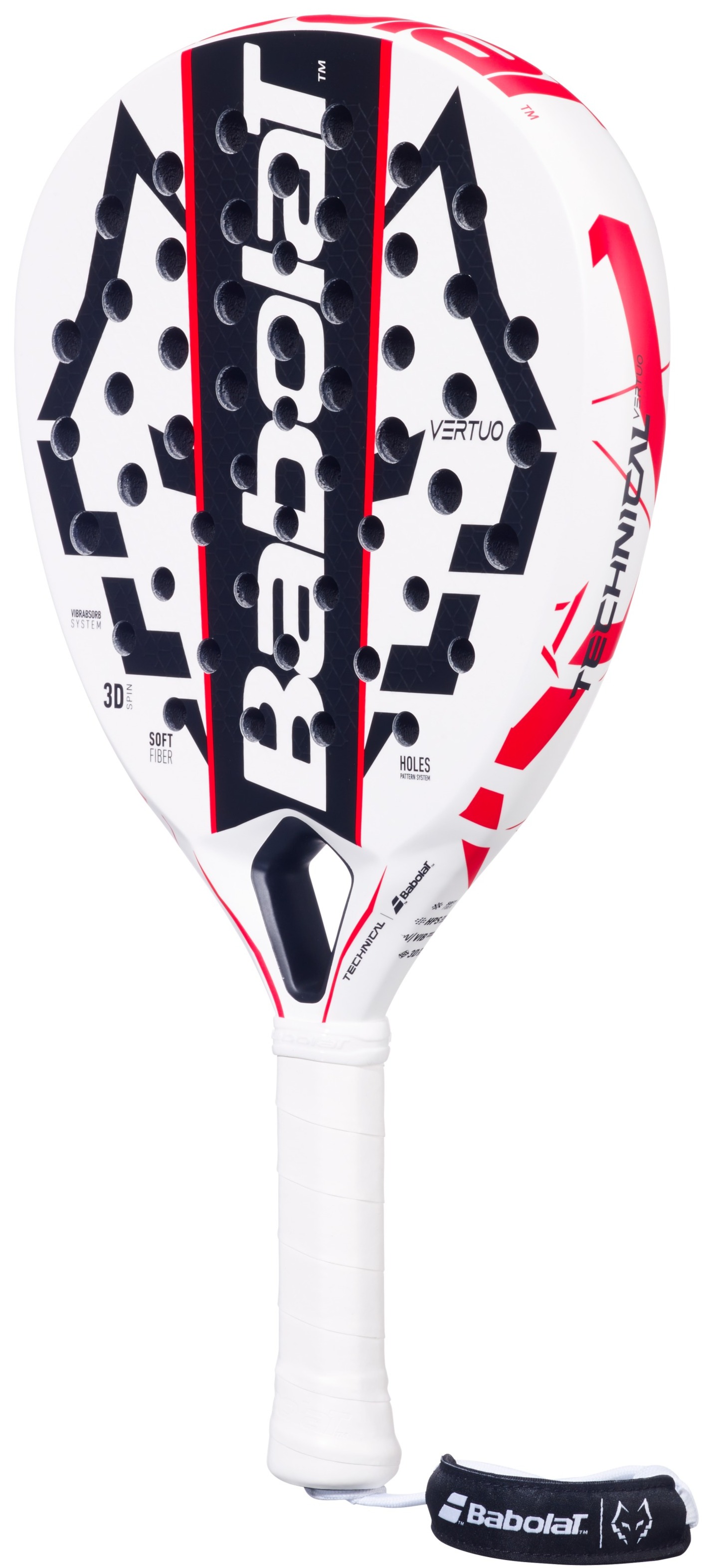 Babolat Technical Vertuo Juan Lebron Padel Racket (White/Black/Red)