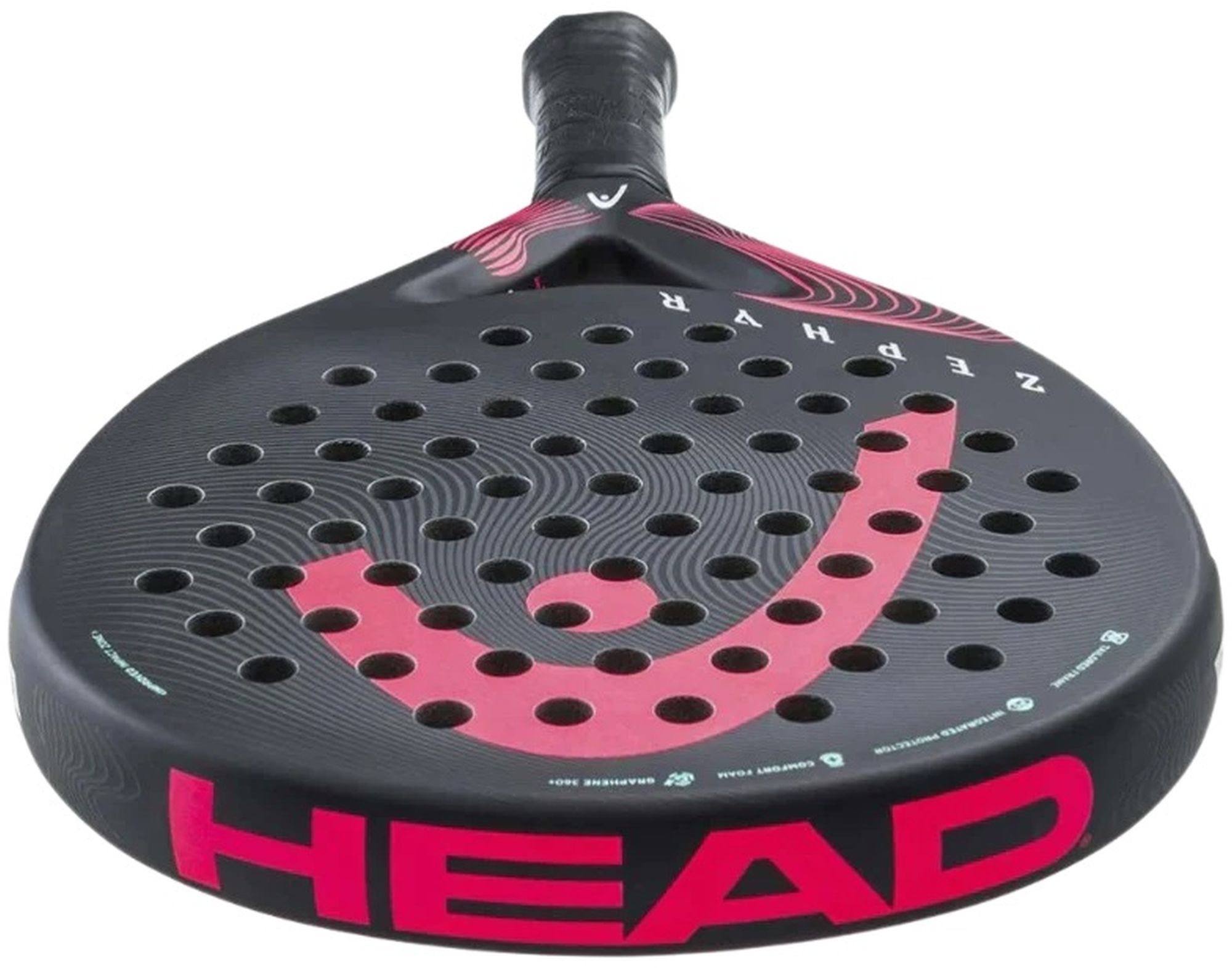Head Zephyr Padel Racket (Black/Pink)