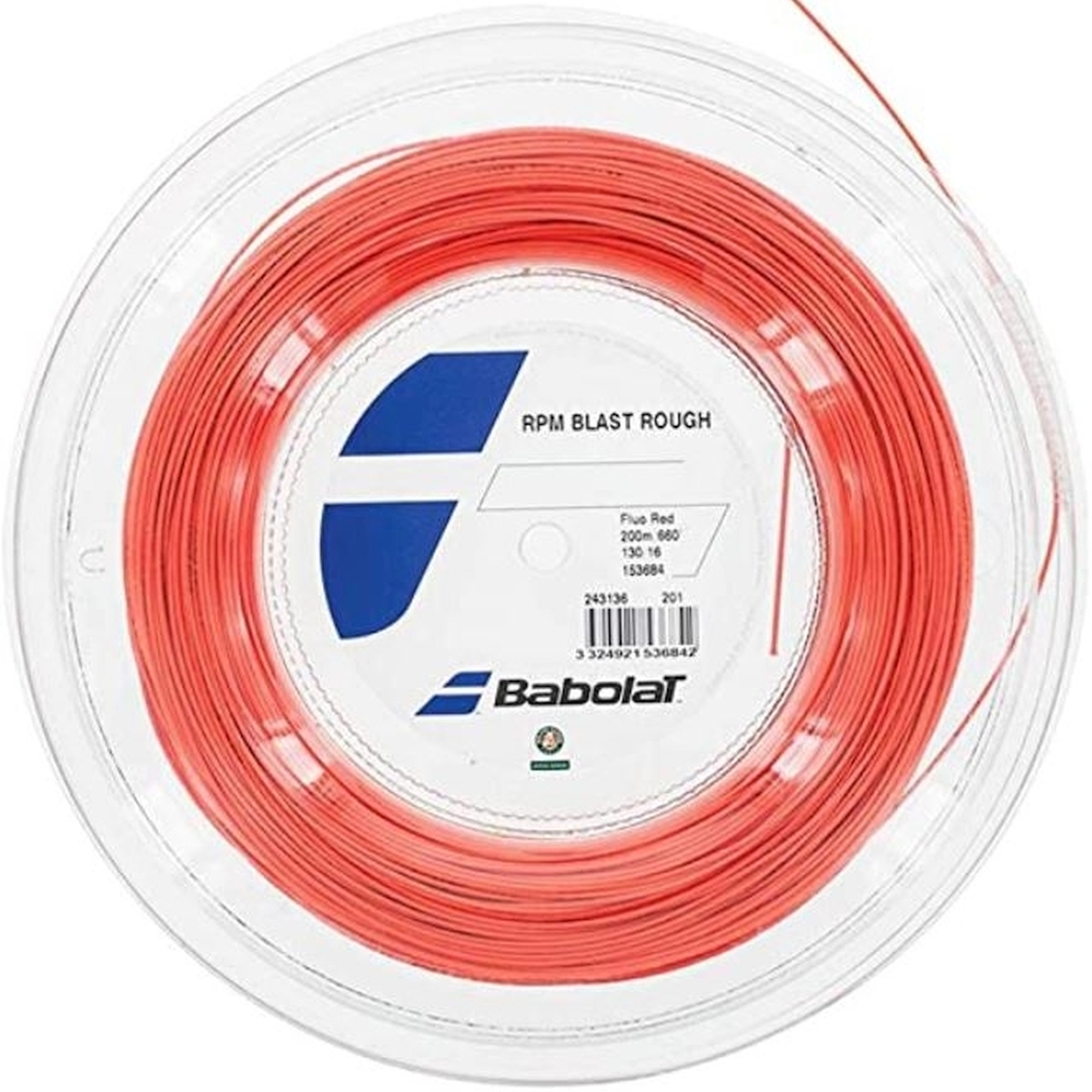 Babolat Rpm Rough Tennis String Reel (Fluo Red)