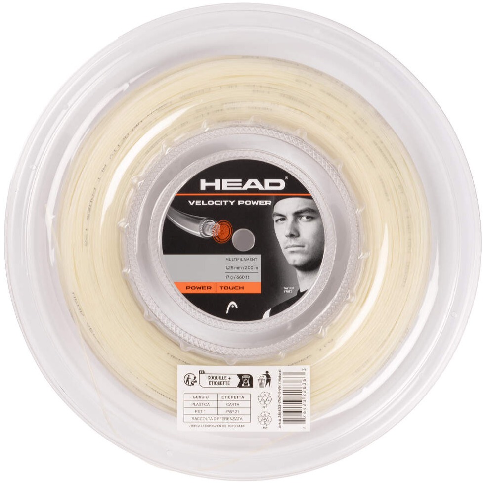 Head Velocity MLT Power 17g Tennis String (Reel)