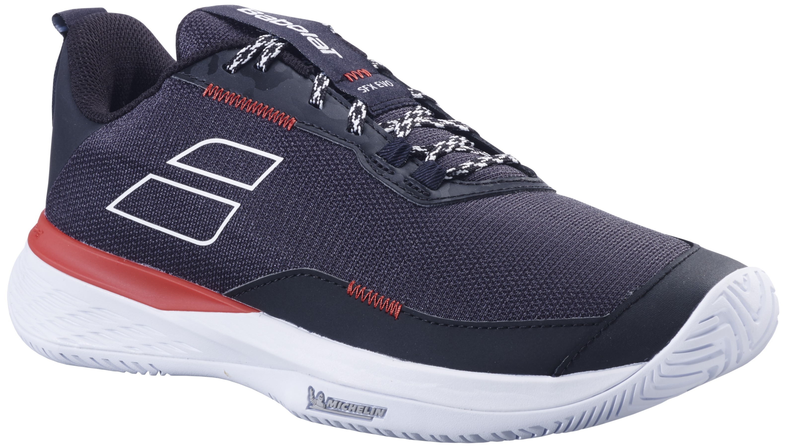 Babolat Men's SFX Evo All Court Tennis Shoes (Black/Fiesta Red)