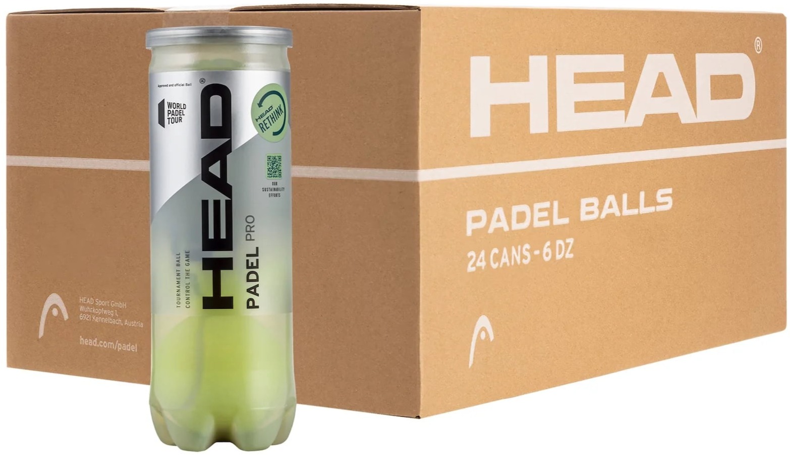 Head Padel Pro Padel Ball Case (72 Balls)