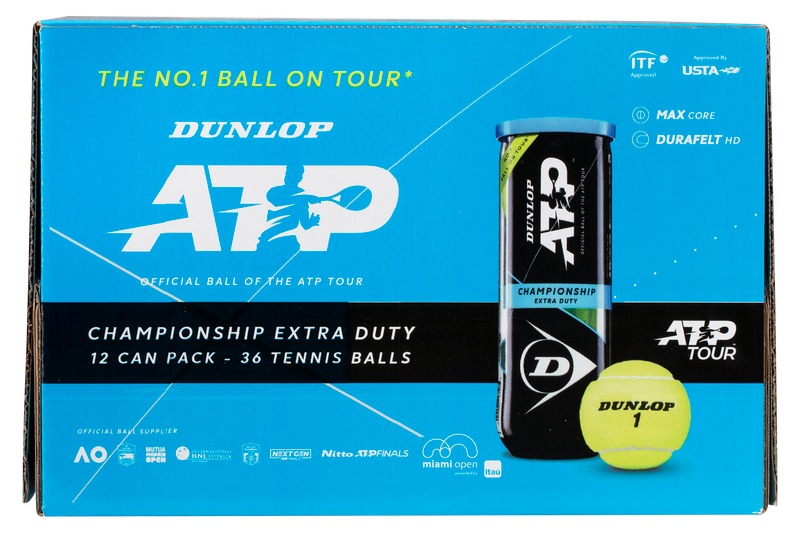 Dunlop ATP Championship Extra Duty Tennis Balls - Case (36 Balls)