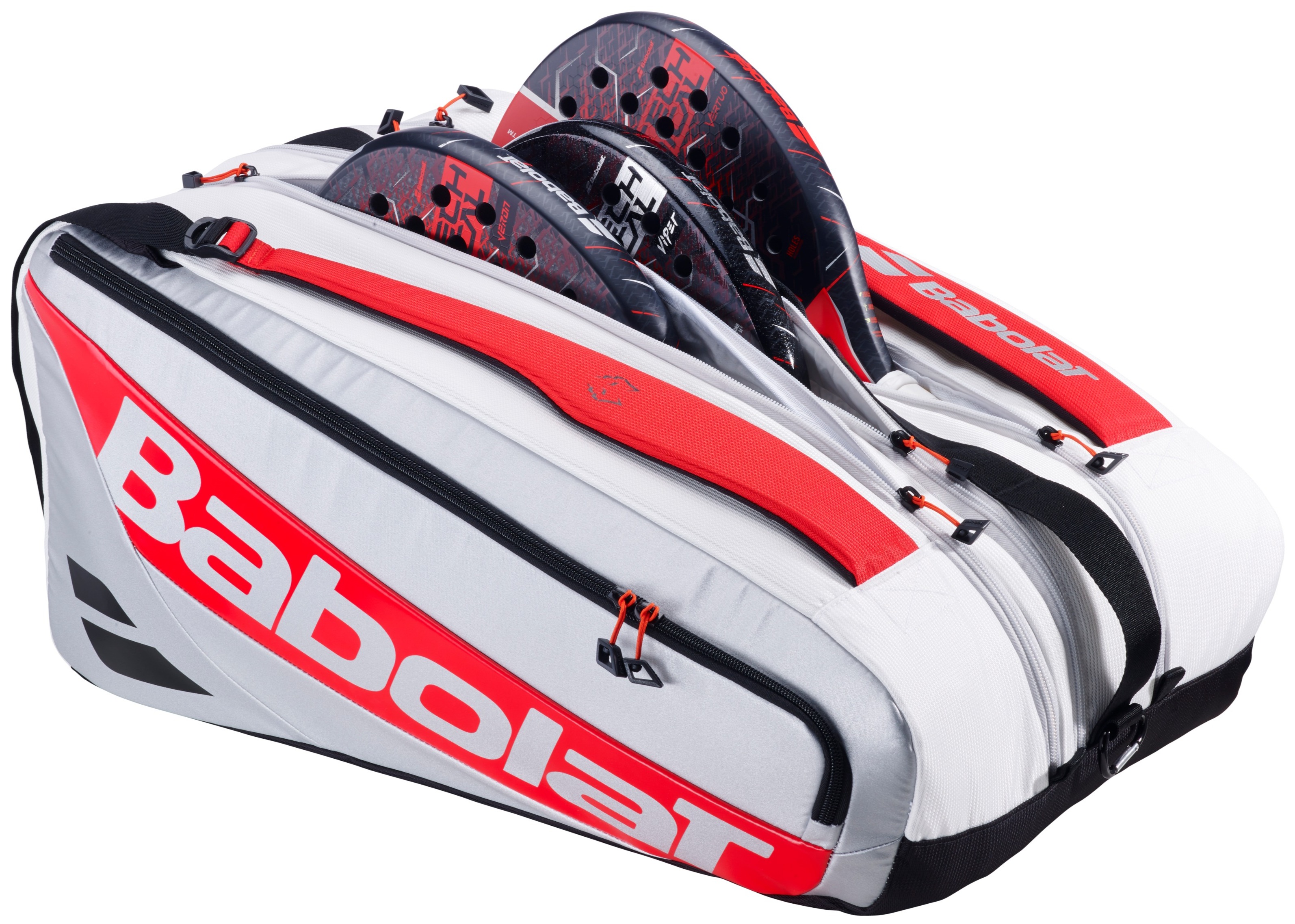 Babolat RH Pro Juan Lebron Padel & Pickleball Racket Bag (White/Silver/Red)