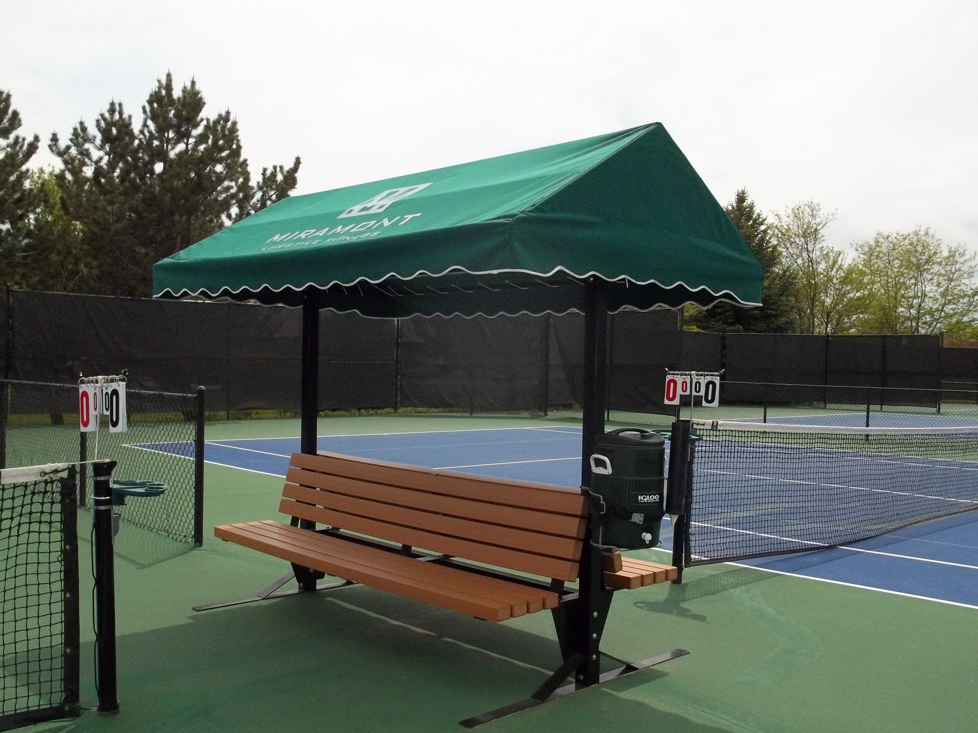 SunTrends 10-Foot Tennis Court Cabana Bench w/ Backrest