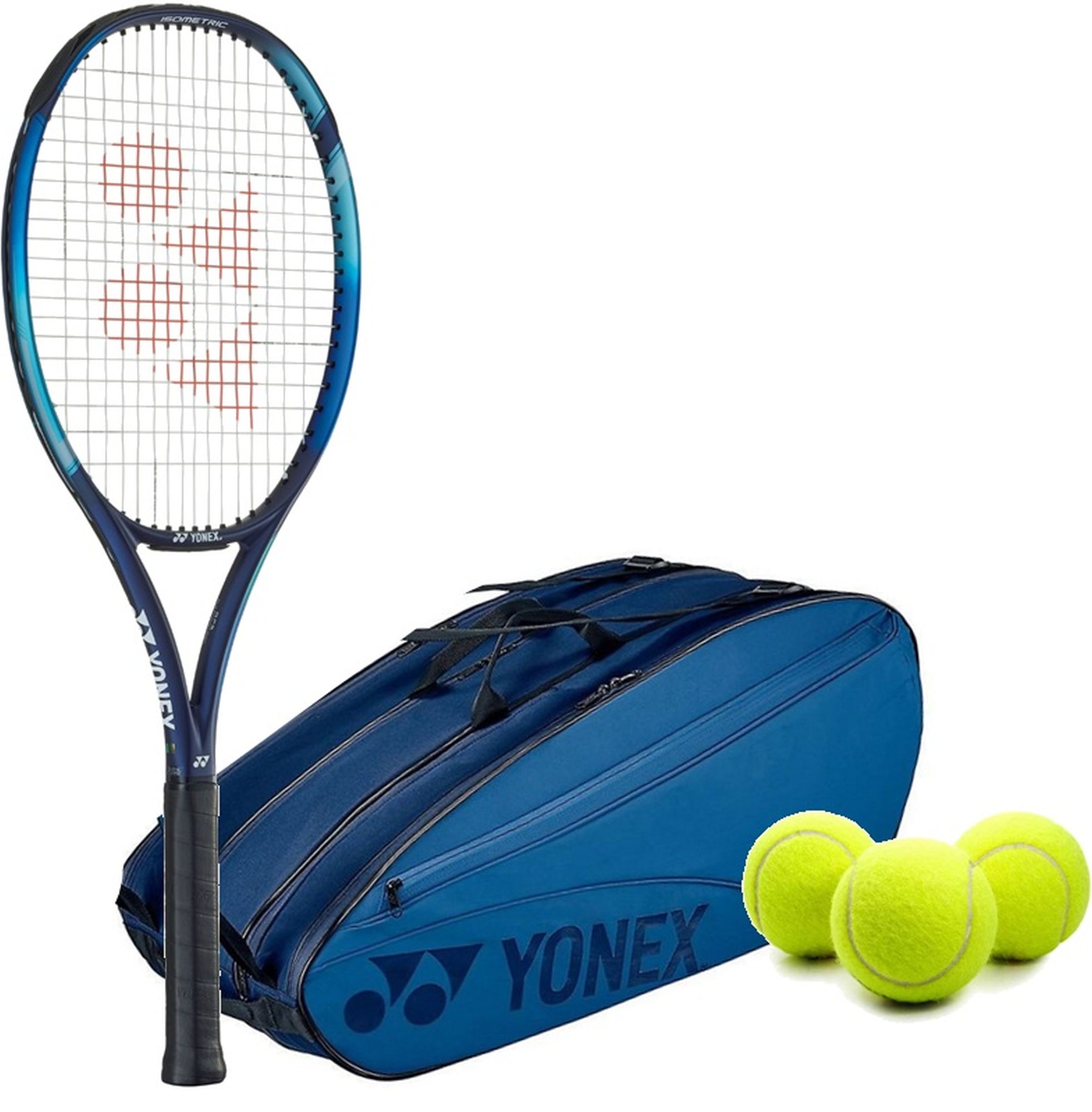 Yonex EZone Ace 7th Gen Tennis Racquet + 6pk Bag with 3 Tennis Balls ...