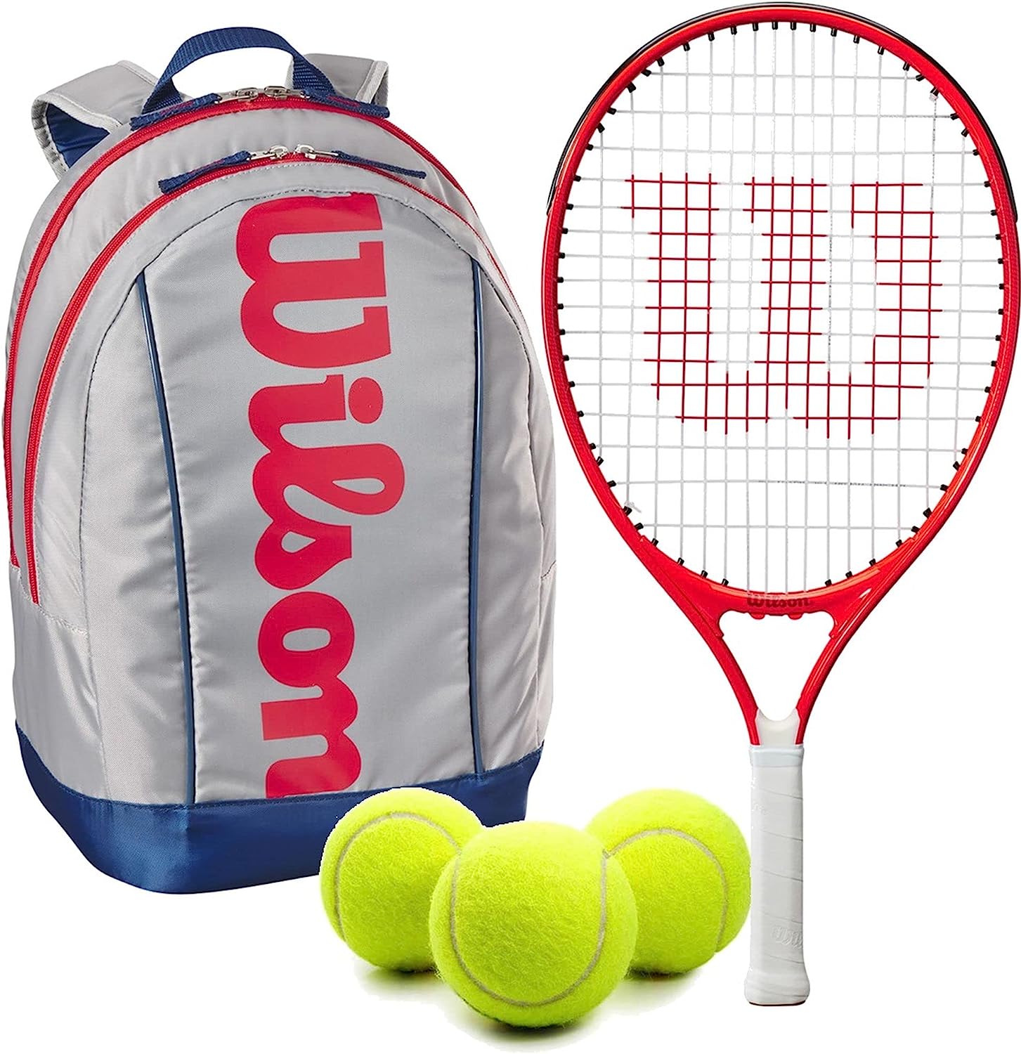 Wilson Roger Federer Junior Tennis Racquet + Backpack with 3 Tennis ...