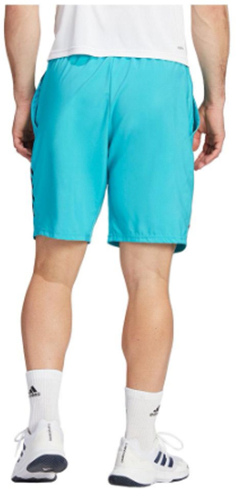 Adidas Men’s Club 3 Stripe Tennis Shorts 7 Inch (Lucid Cyan)