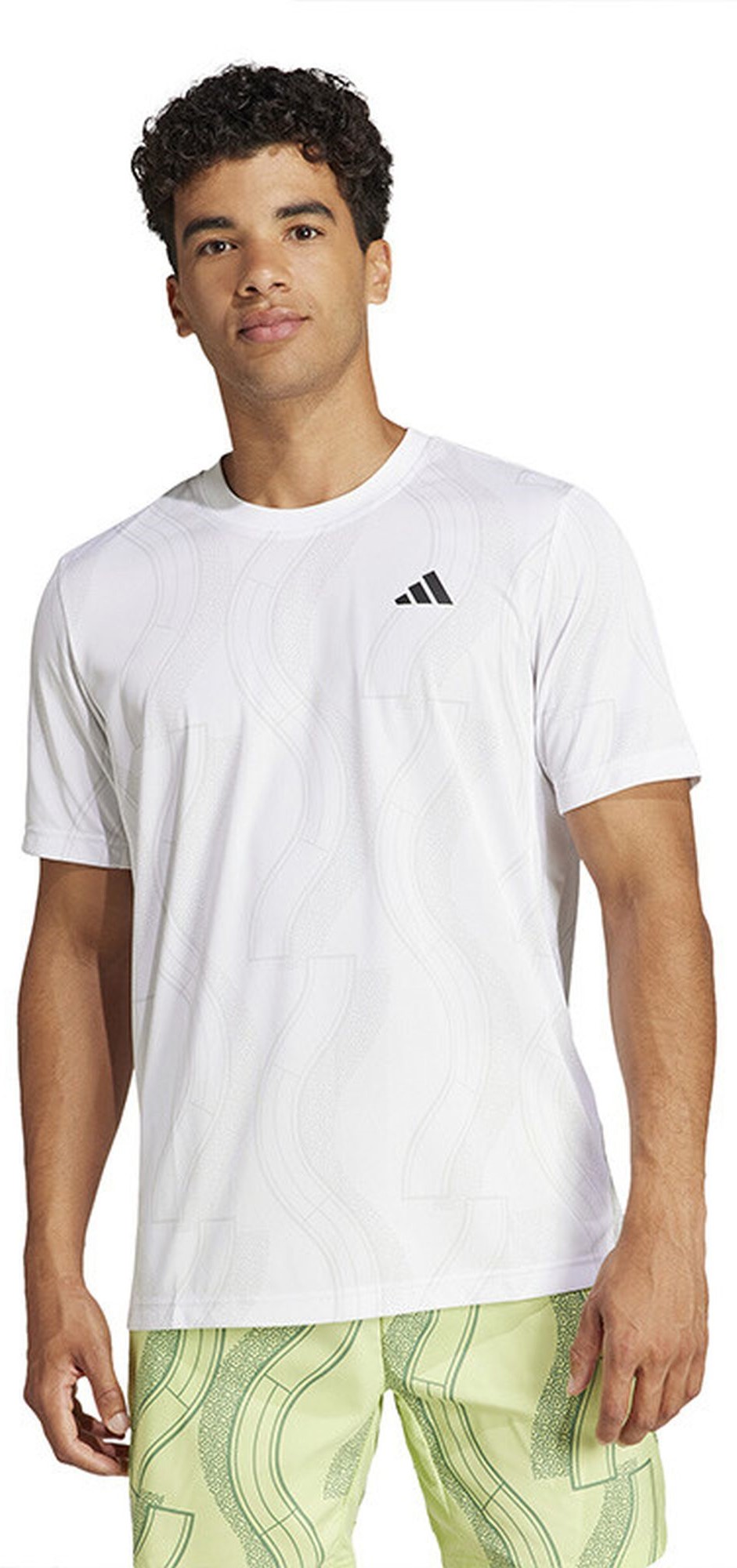 Adidas Men's Club Graphic Tennis Tee (White/Grey One)