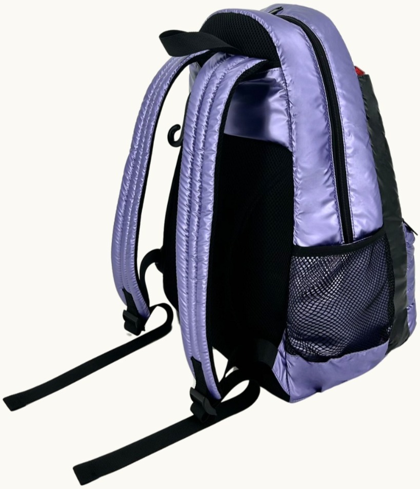 NiceAces Neon Ultra-Lite Tennis & Pickleball Puffer Backpack (Amethyst)