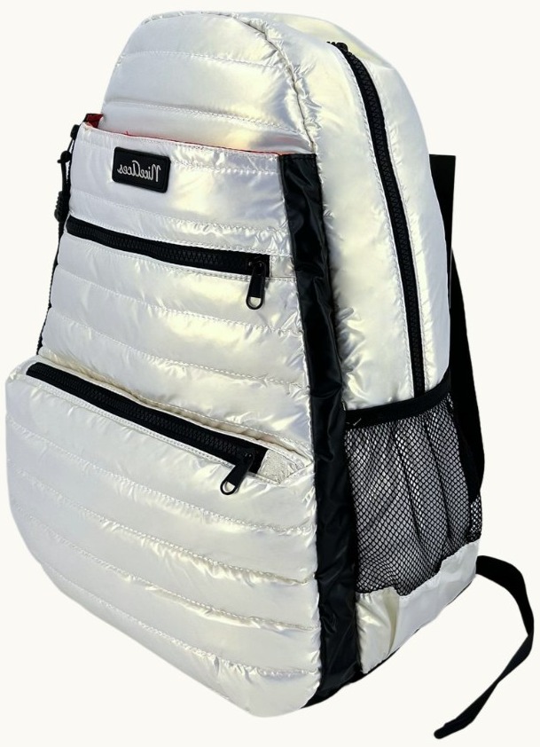 NiceAces Neon Ultra-Lite Tennis & Pickleball Puffer Backpack (Pearlescent)