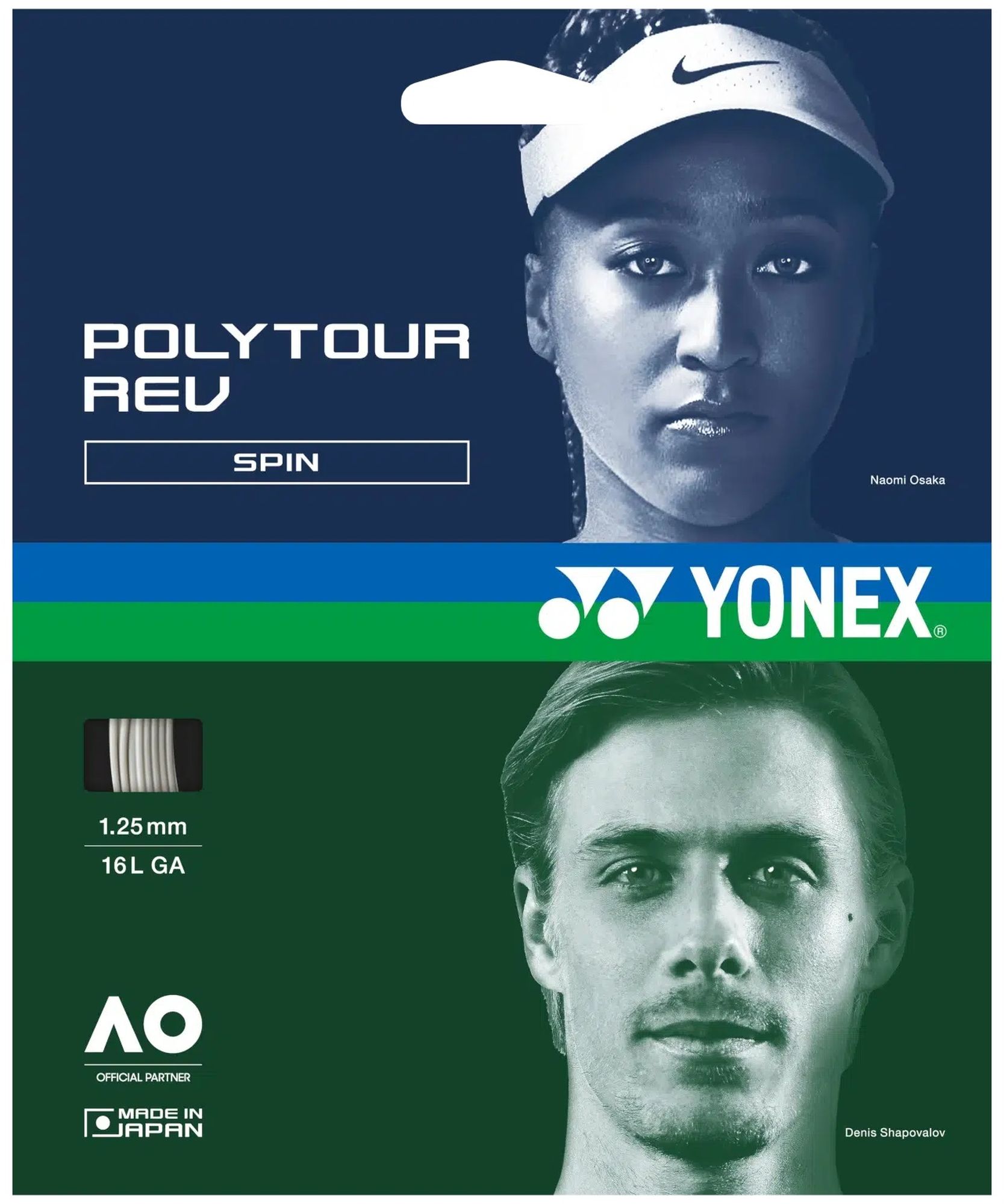 Yonex POLYTOUR Rev 125 Tennis String (Set)