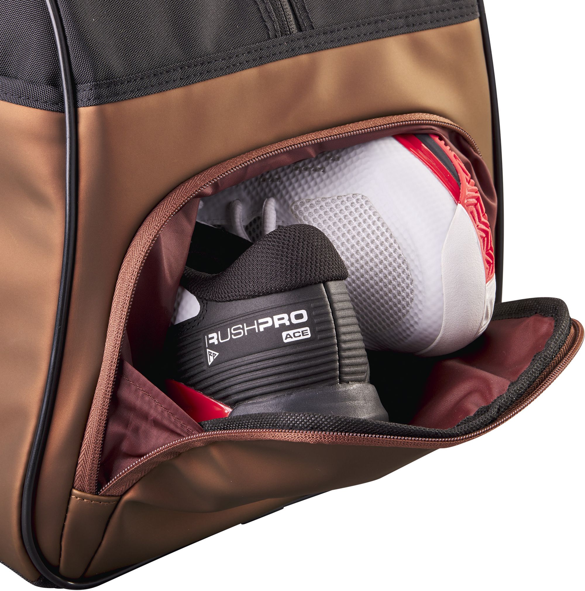 Wilson Super Tour Pro Staff v14 Small Tennis Duffle Bag (Copper/Black)