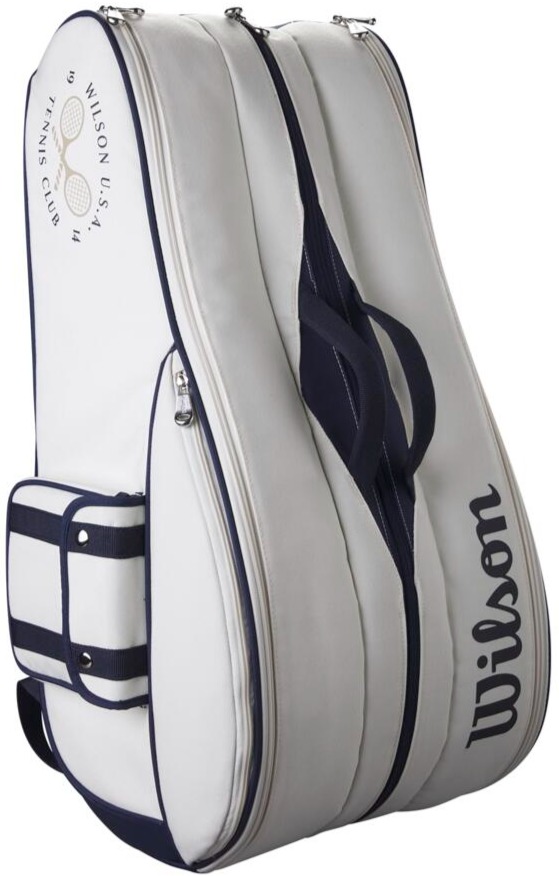 Wilson 1914 Heritage 12 Pack Tennis Racquet Bag (Cream/Dark Navy)
