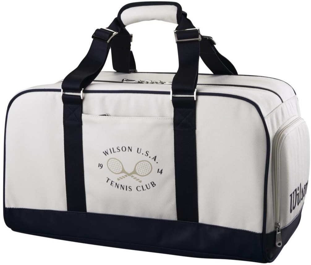 Wilson 1914 Heritage Tennis Duffel Bag (Off White/Dark Navy)