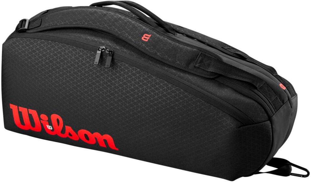 Wilson Clash v3 Super Tour 6pk Tennis Racquet Bag (Black/Infrared)