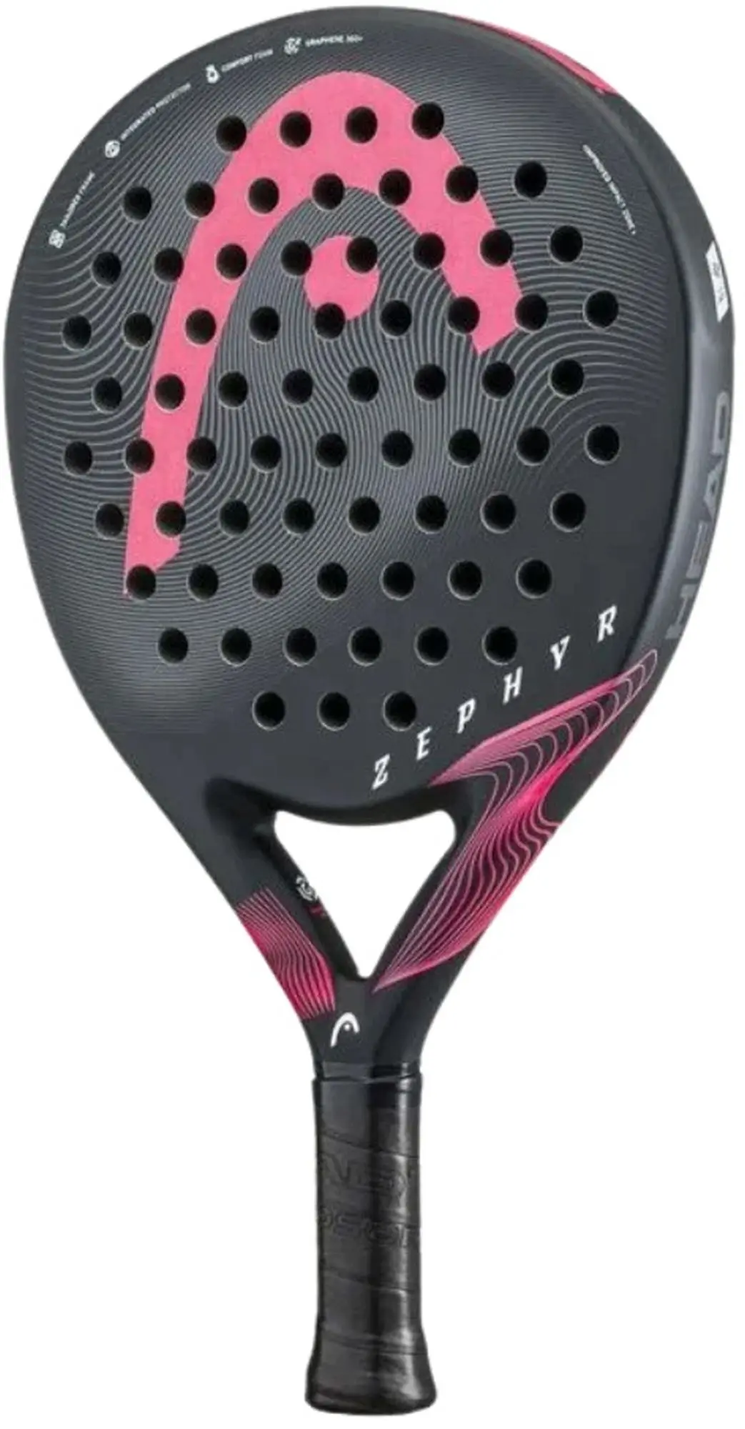 Head Zephyr Padel Racket (Black/Pink)