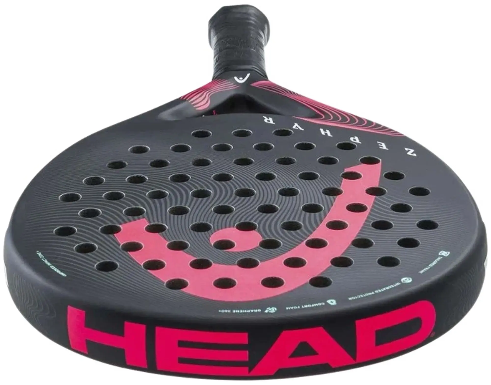 Head Zephyr Padel Racket (Black/Pink)