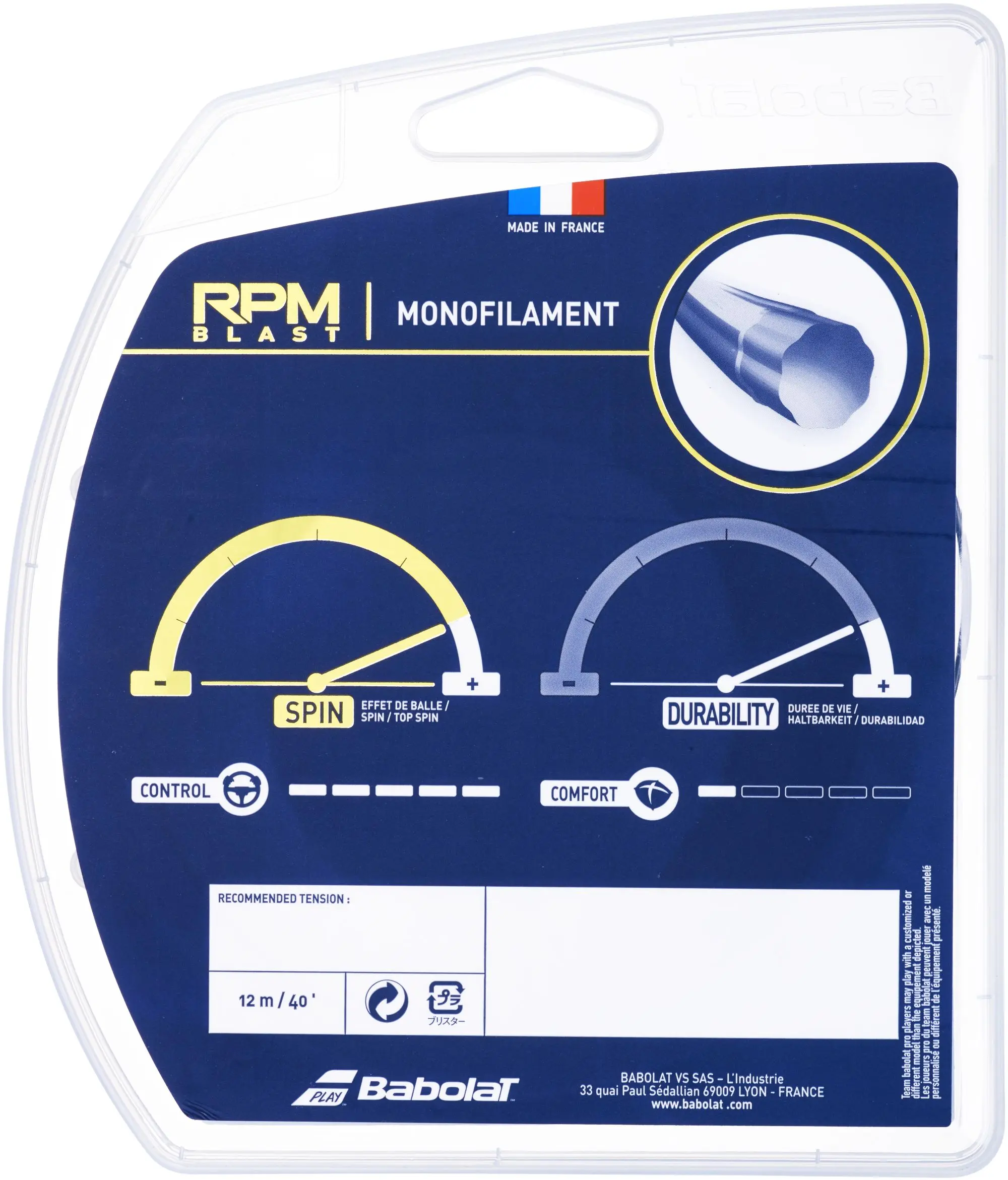 Babolat RPM Blast Black 18g Tennis String (Set)